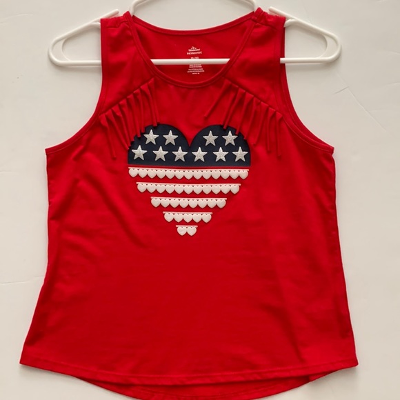 Way To Celebrate | Shirts & Tops | Girls Red Tank Top With Red White ...
